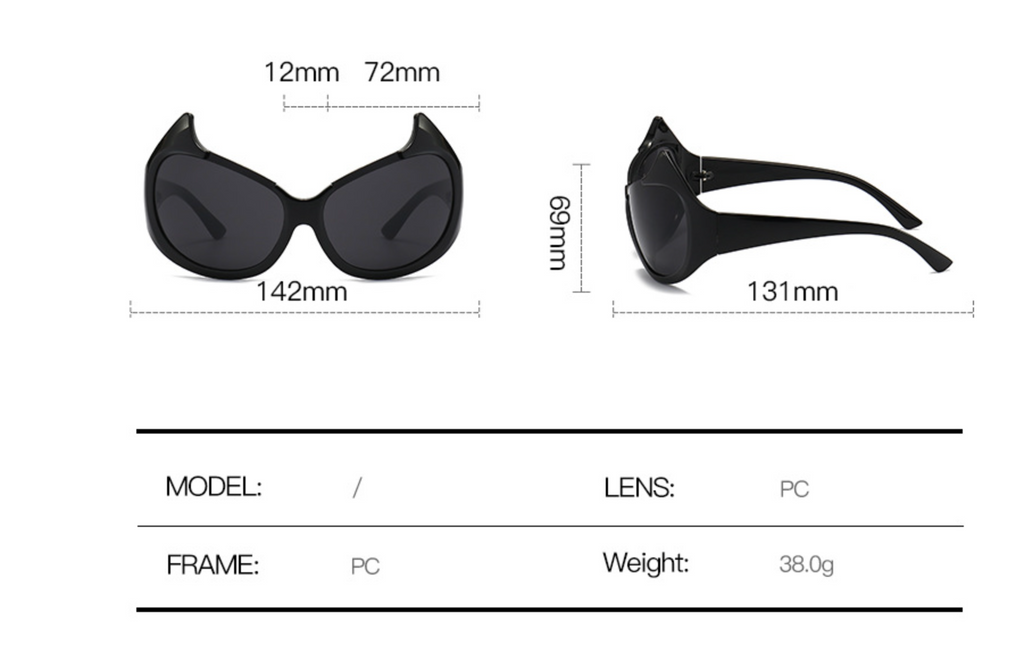 Lentes de Sol BBabe VENOM Peso Pluma Hip Hop Cat Eye Extreme Eyewear U ...