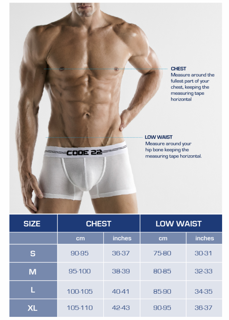 CODE 22 Power Boxer Trunk con Almohadilla Relleno Removible de Hombre – vogueti